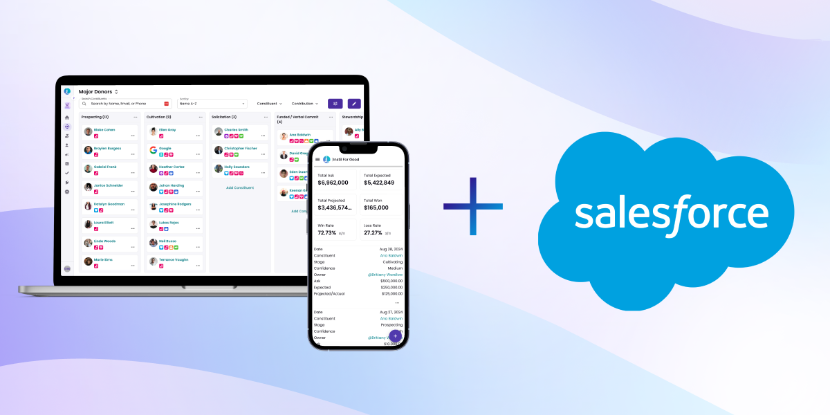 Instil + Salesforce: Elevate Your Major Gift Fundraising